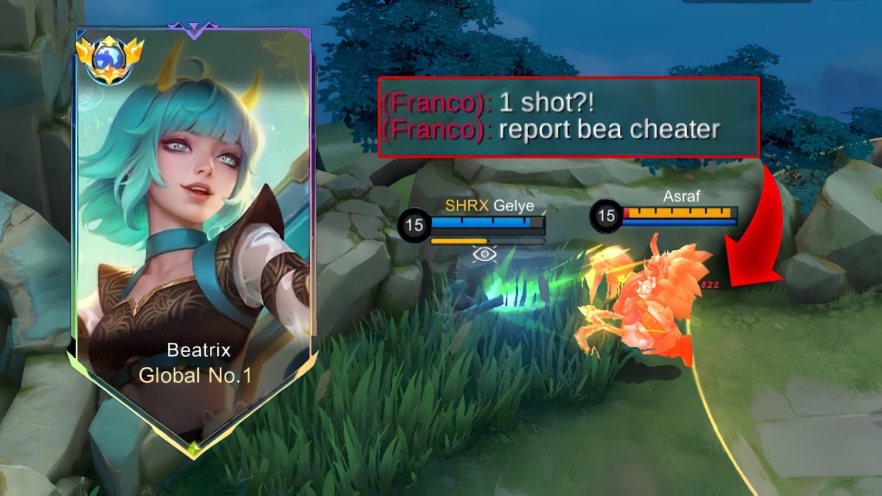 BEATRIX ONESHOT TANK?? BEST BUILD AND EMBLEM (must try) - YouTube