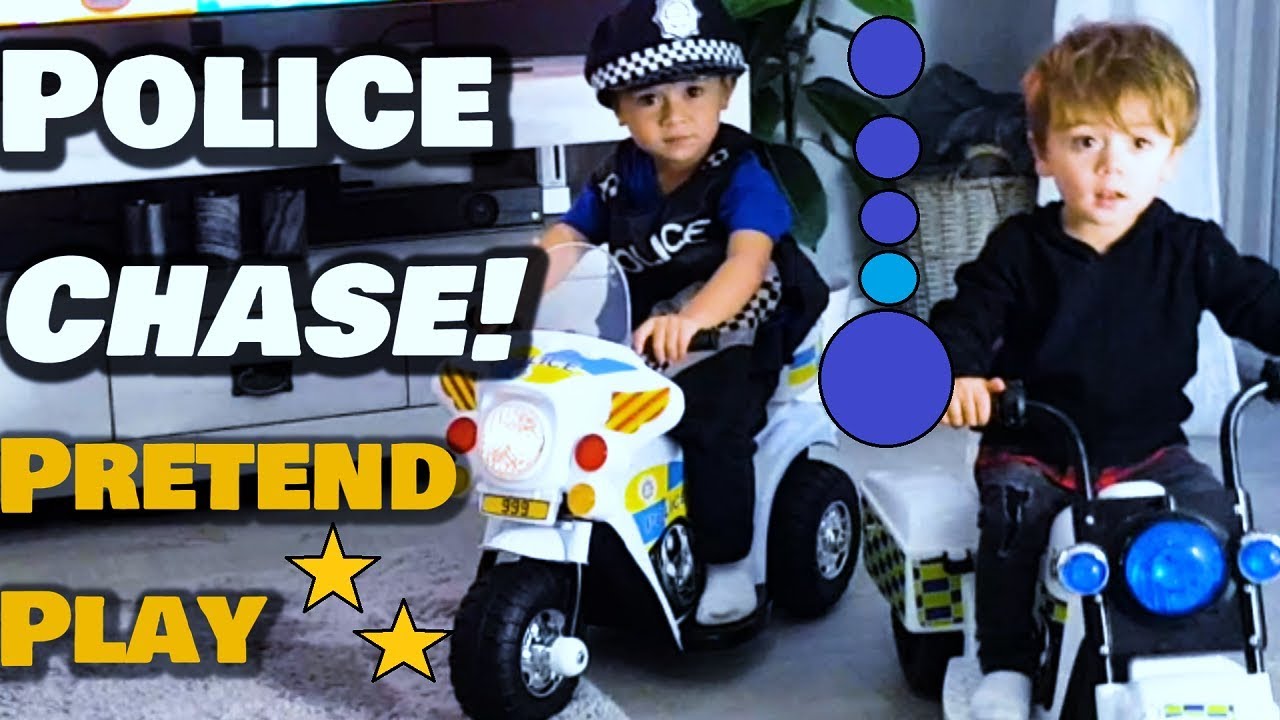 Pretend Play Police Chase | Funny Kids Story - Playing with TOYS ride ...