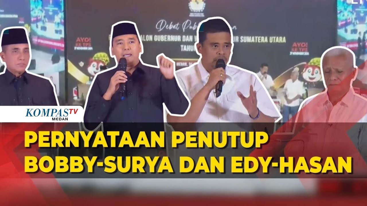 Bobby-Surya dan Edy-Hasan Sampaikan Penutup di Debat Pilkada Sumut ...