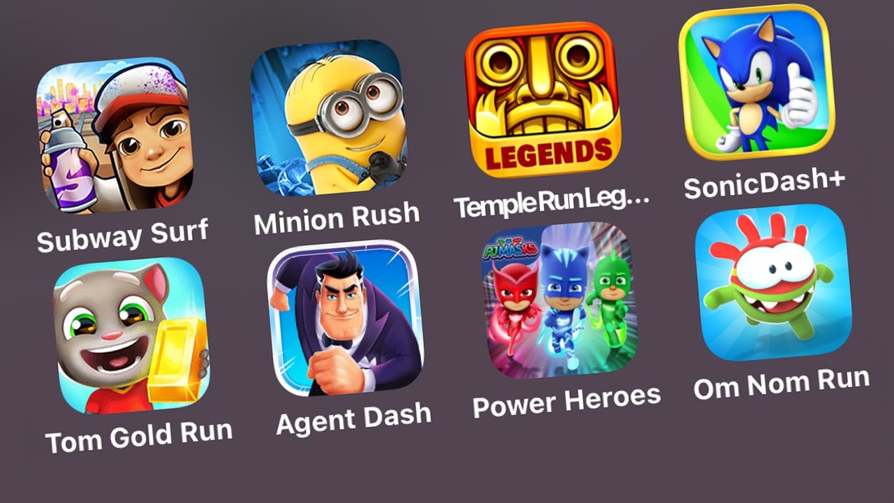 Endless Runners: Subway Surfers,Minion Rush,Temple Run Legends,Sonic ...