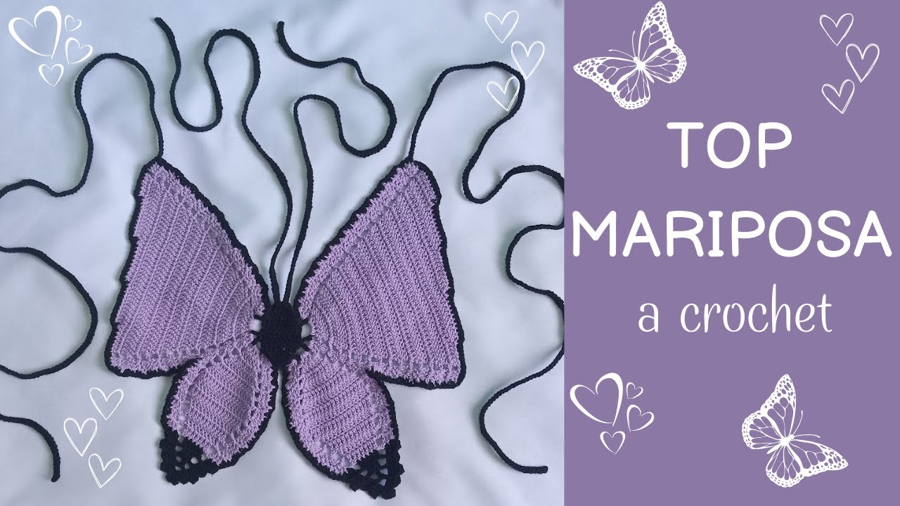 🦋Top Mariposa a crochet 🦋 | Todas las tallas | isabella.crochett - YouTube
