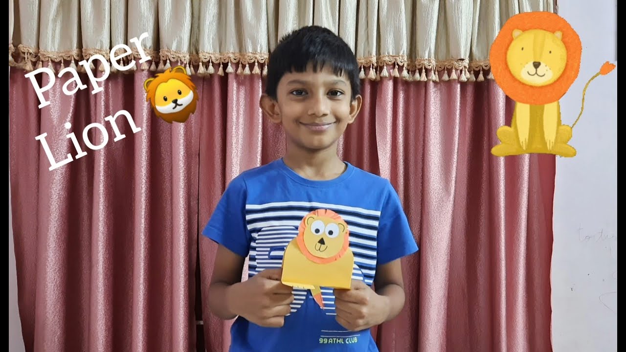 How to make a paper Lion | Paper Craft - Lion | Crafting Fascination ...