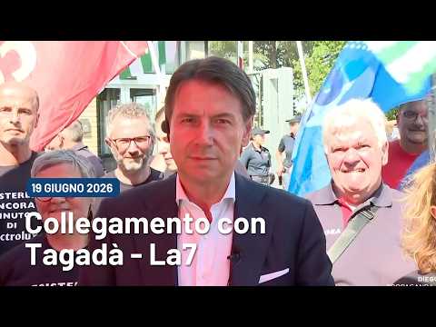Giuseppe Conte in collegamento con \