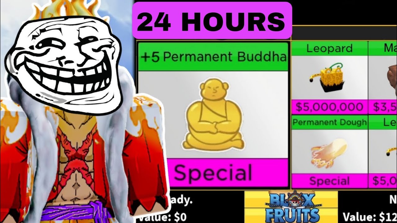 Roblox Blox Fruit Trading +5 Permanent Buddha In 24 Hours - YouTube