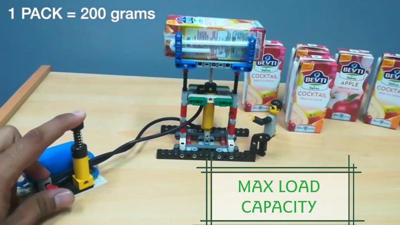 LEGO Technic Experiment: Large Pneumatic Cylinder Maximum Load Capacity ...