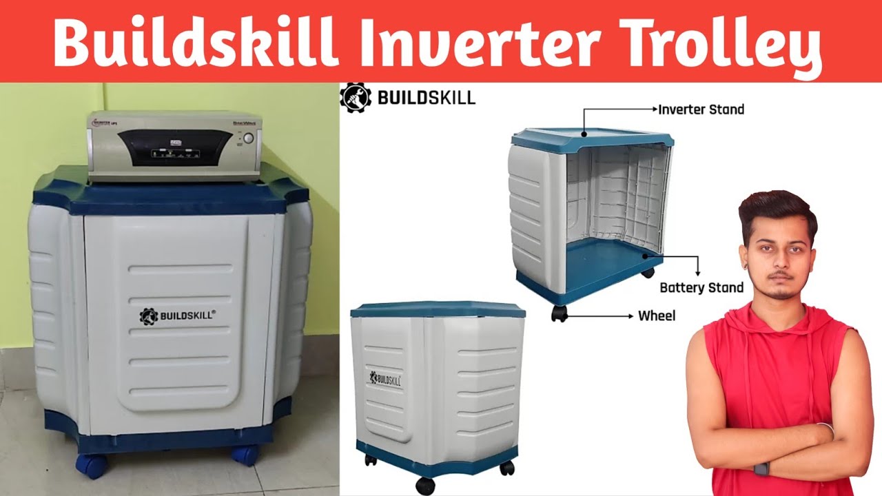 BuildSkill Inverter Trolley For Inverter And Battery | Best Inverter ...