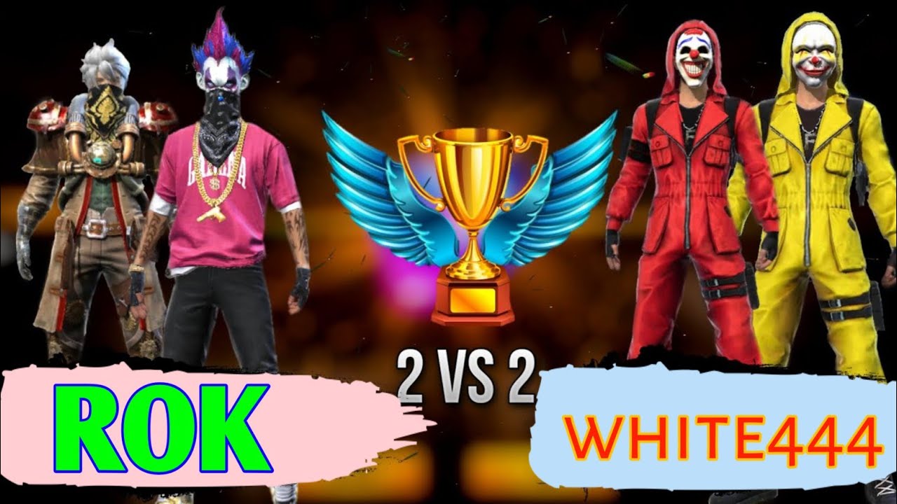 FREE FIRE ROK VS WHITE444 CHALLENGE ROOM - YouTube