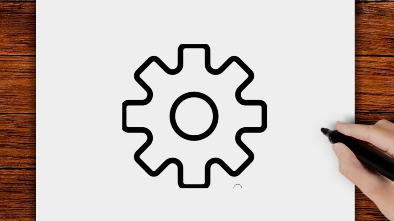Comment dessiner le logo de réglage - YouTube