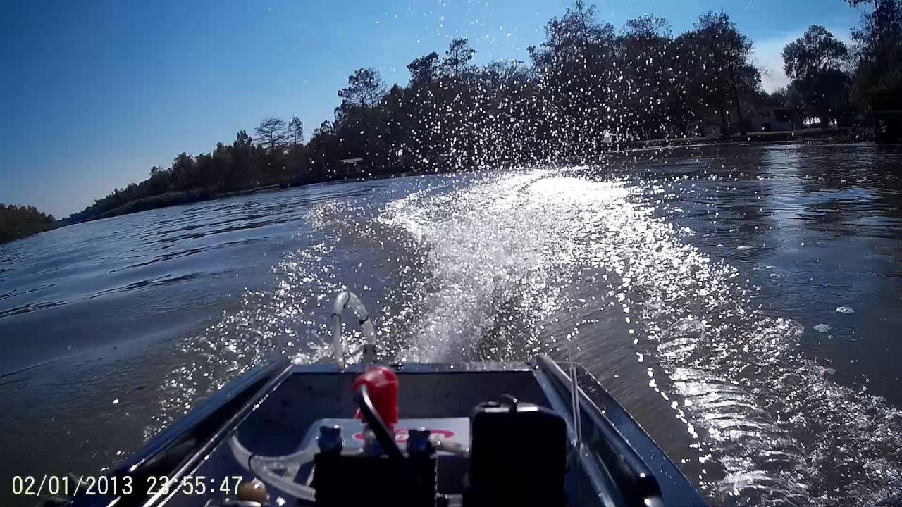 speed boat test run rear view - YouTube