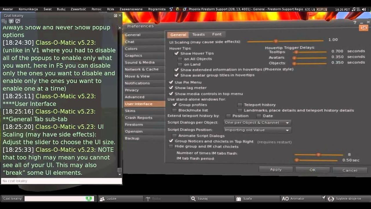 Firestorm 4.6.5 Class: Preferences Set 4 - YouTube