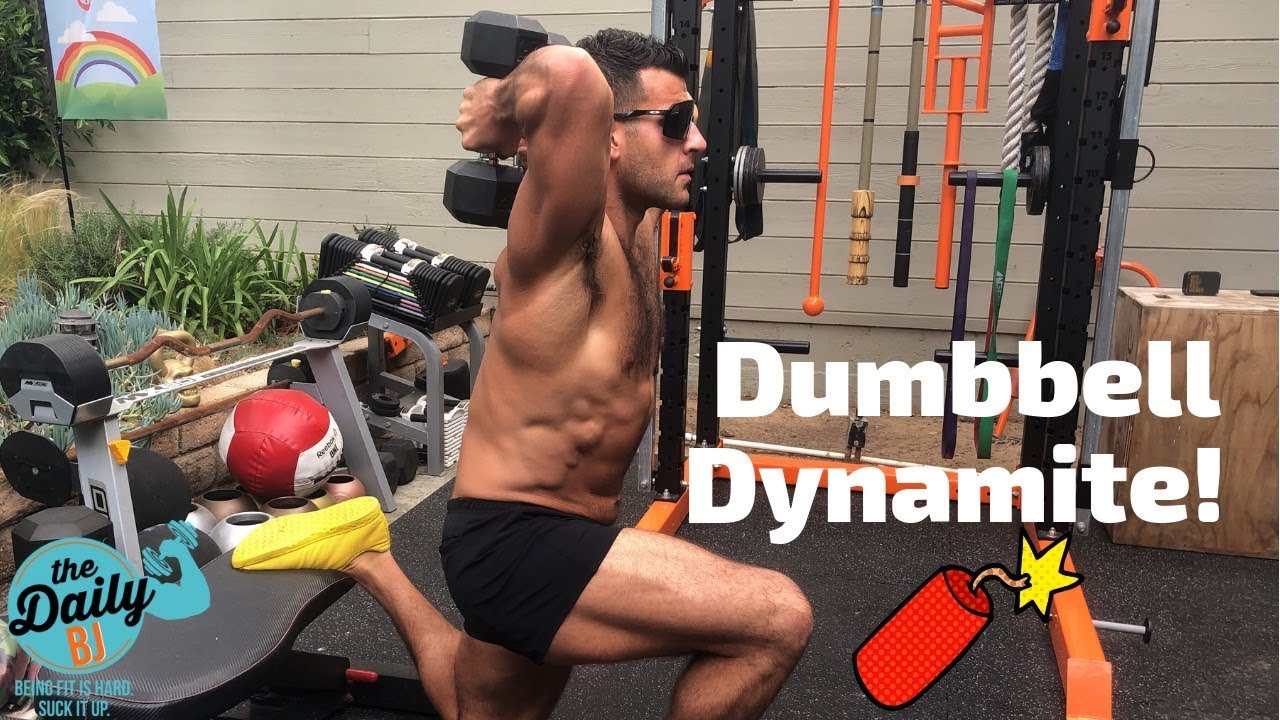 💥Dumbbell Dynamite Calorie-Crushing Combos | BJ Gaddour Men's Health ...