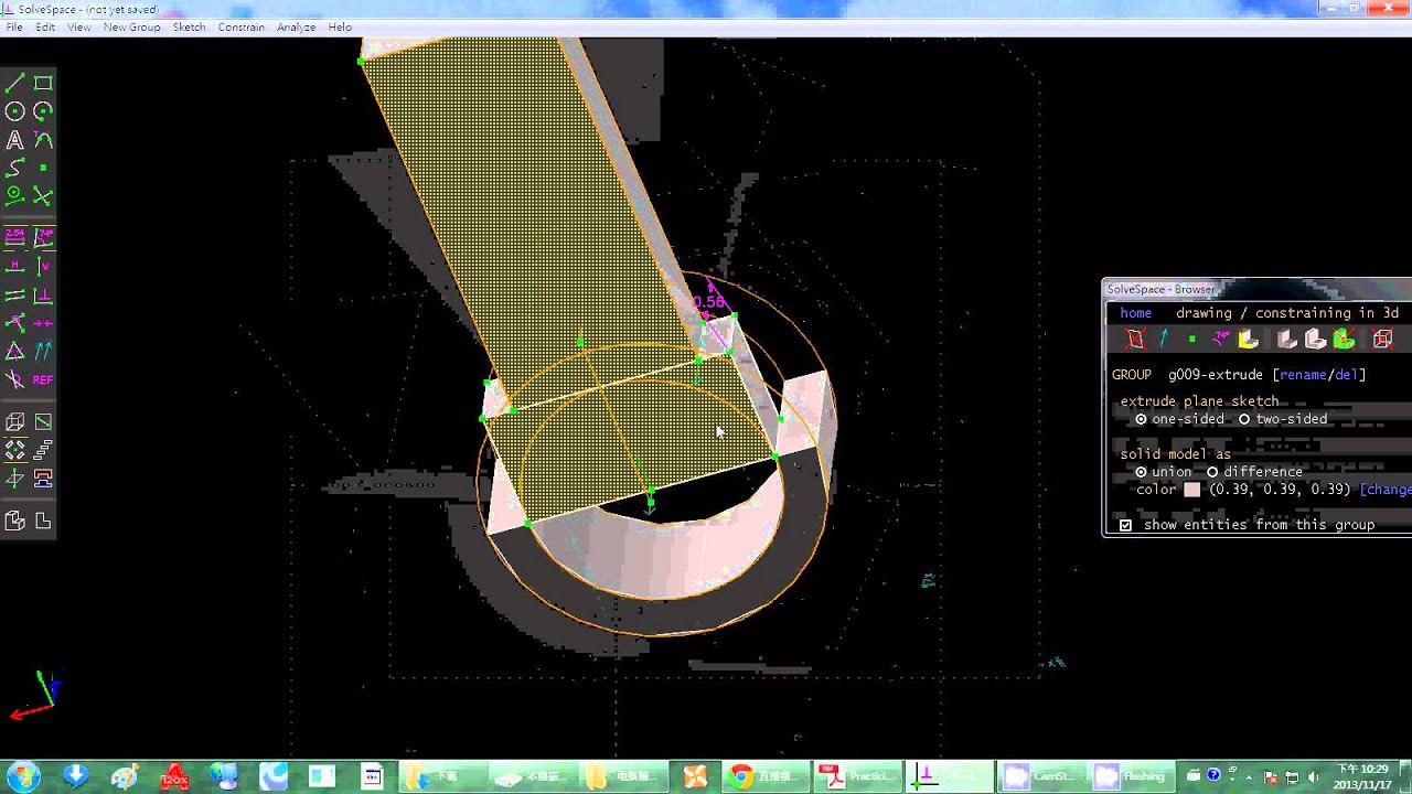 solvespace 18 - YouTube