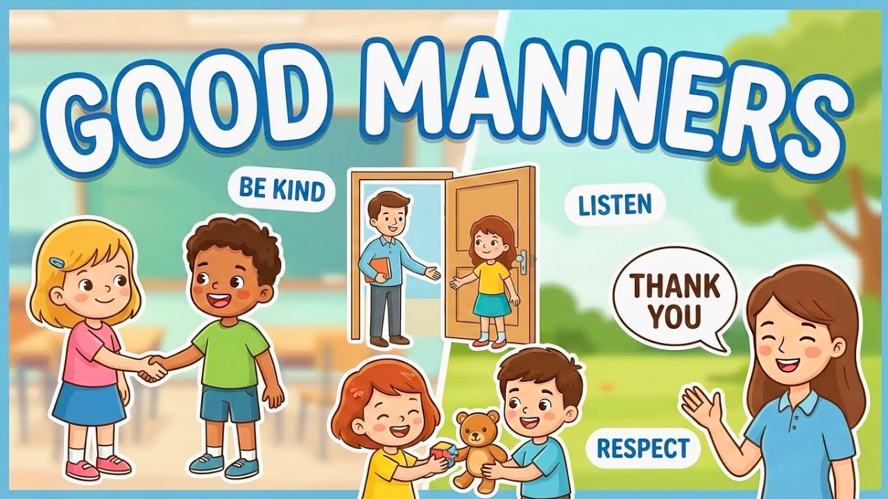 Good manners for children | learn good habits and polite behaviour ...