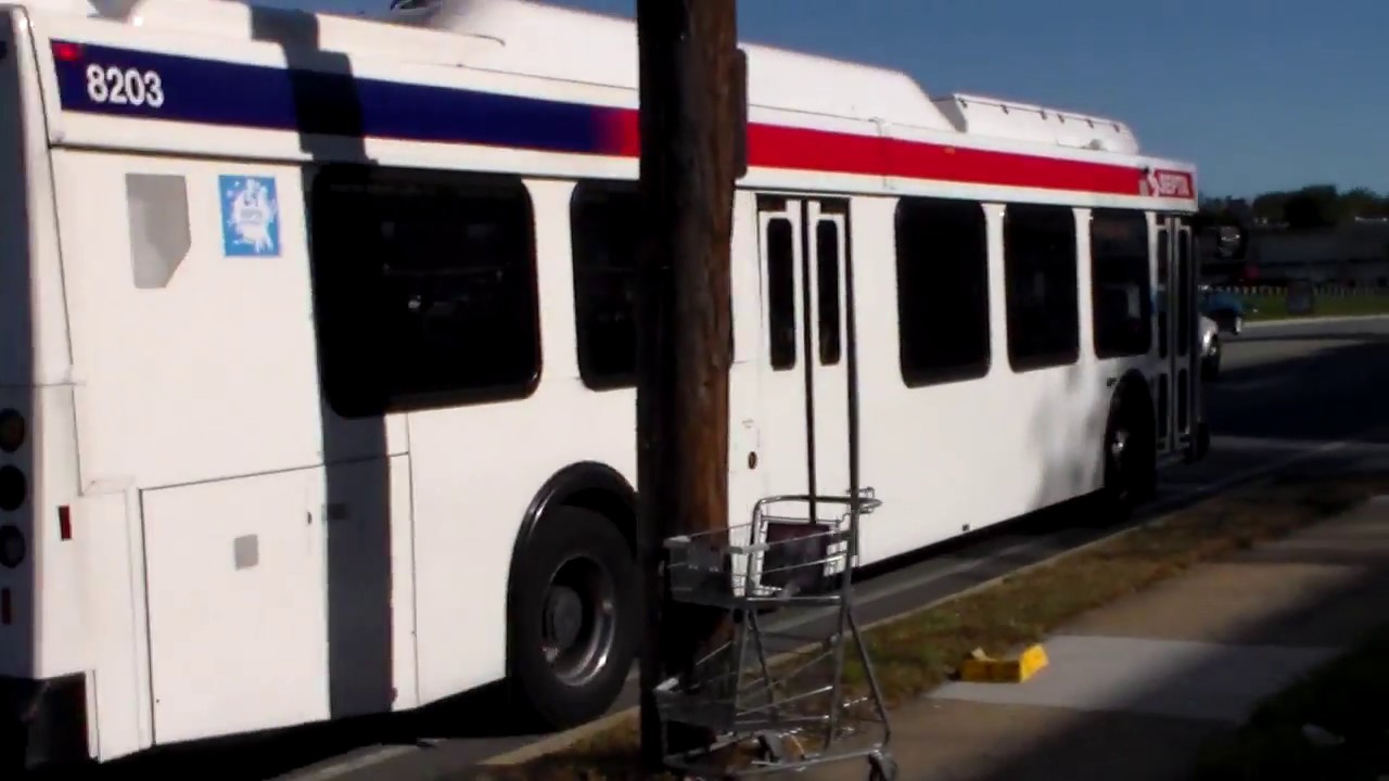 SEPTA BUS: HYBRID NEW FLYER DE41LF 8203 ON ROUTE: 110 - YouTube