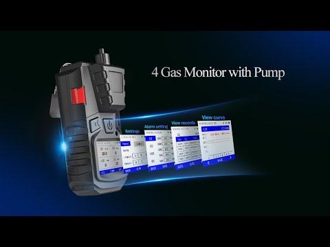 4 Gas Monitor with Pump - YouTube