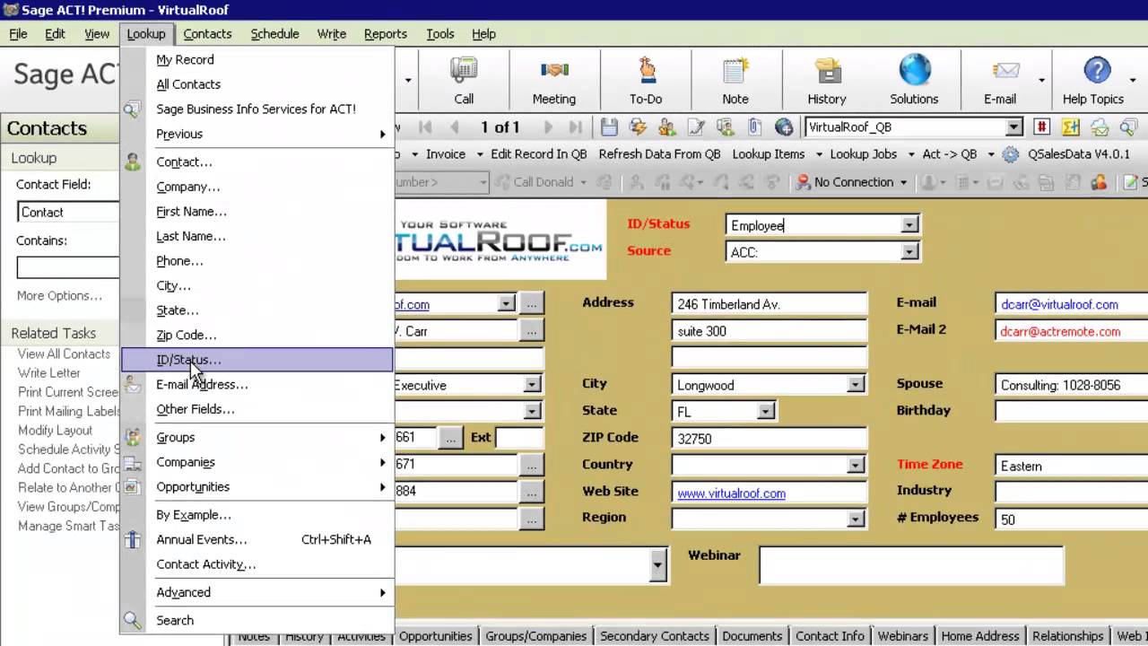 How To Use the ID-Status field in Act! - YouTube