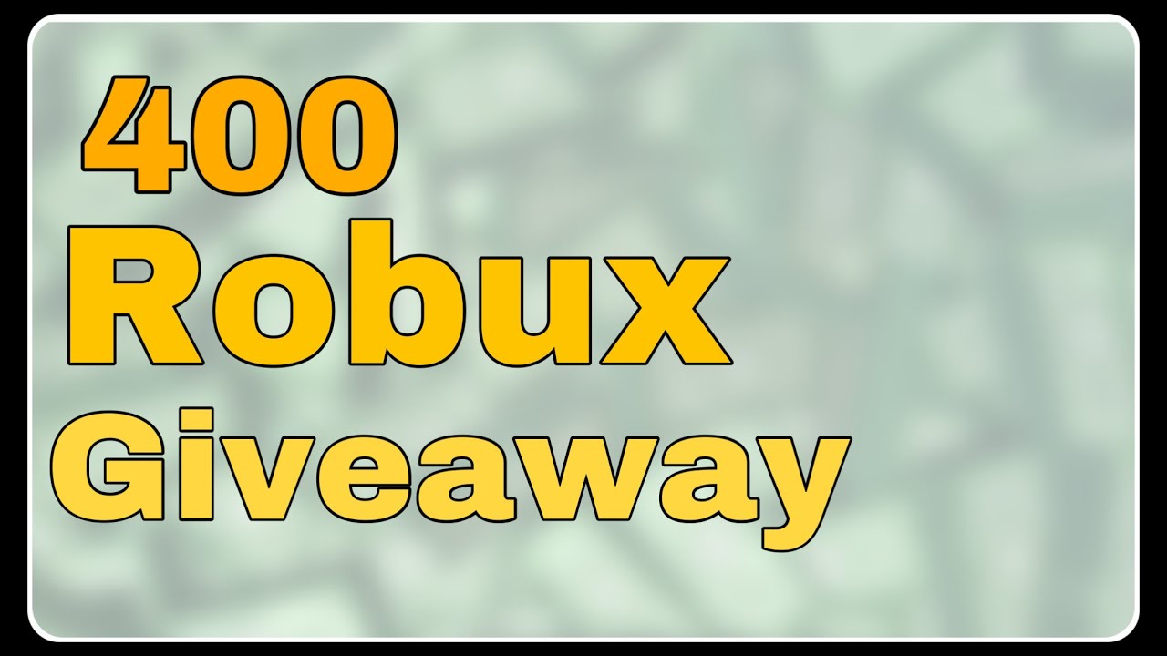 400 ROBUX GIFT CARD GIVEAWAY! - YouTube