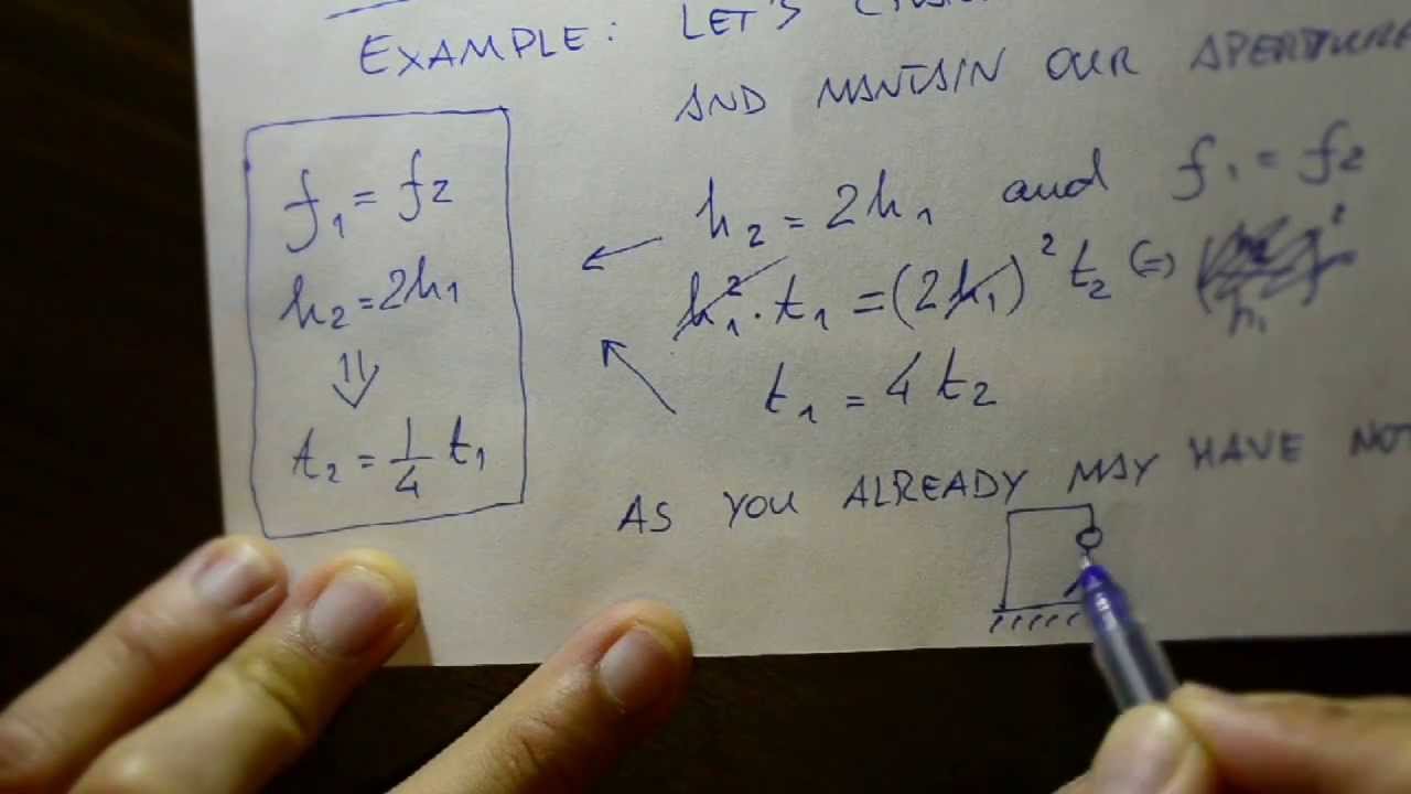 Maths &Photography: shutter speed, aperture & focal length - YouTube