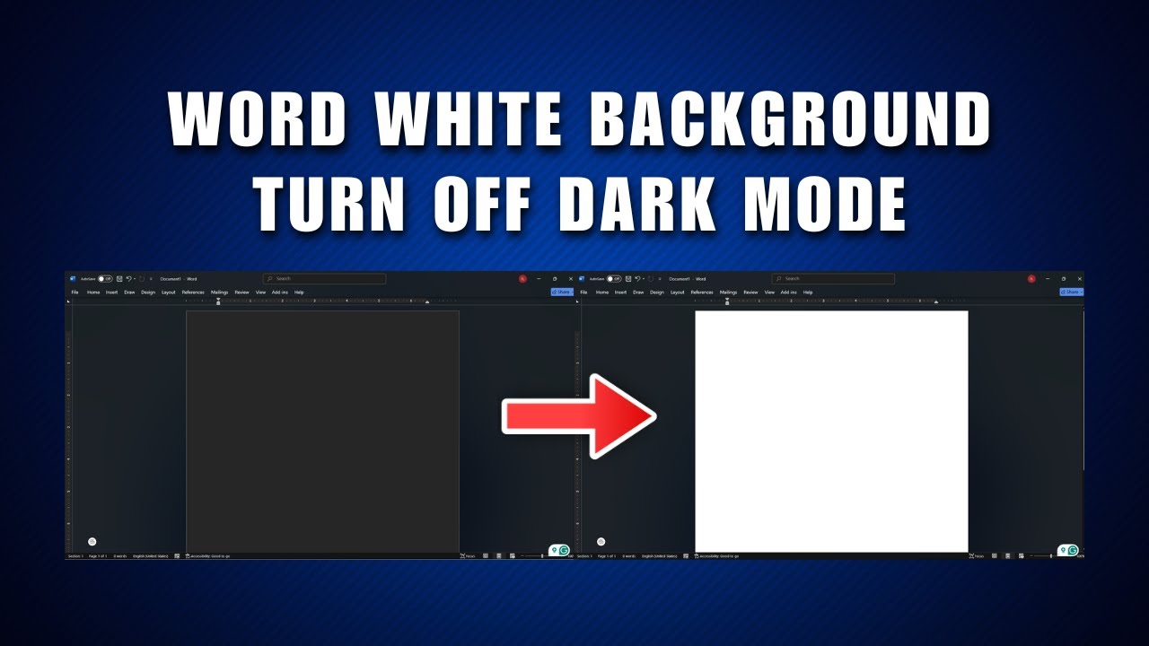 How To Make Word White 2026 - How To Turn On White Background For MS ...