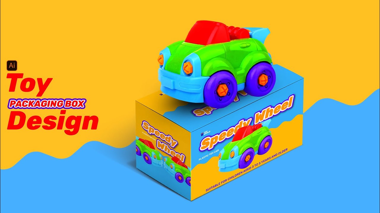 Toy Packaging Box Design | Print Ready Layout | ADOBE ILLUSTRATOR in ...