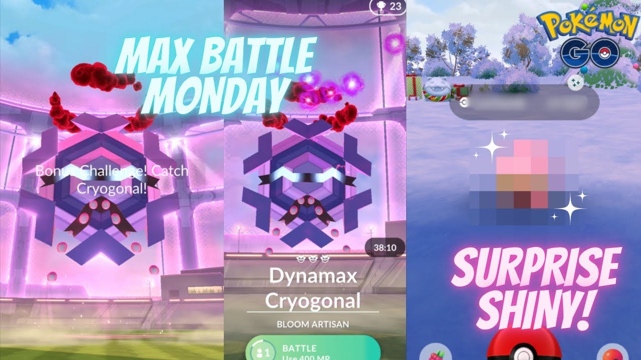 Dynamax Cryogonal Dominates Max Battle Monday AND A SURPRISE SHINY ...