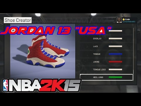 NBA 2K15 Shoe Creator | Jordan 13 USA | Xbox One PS4