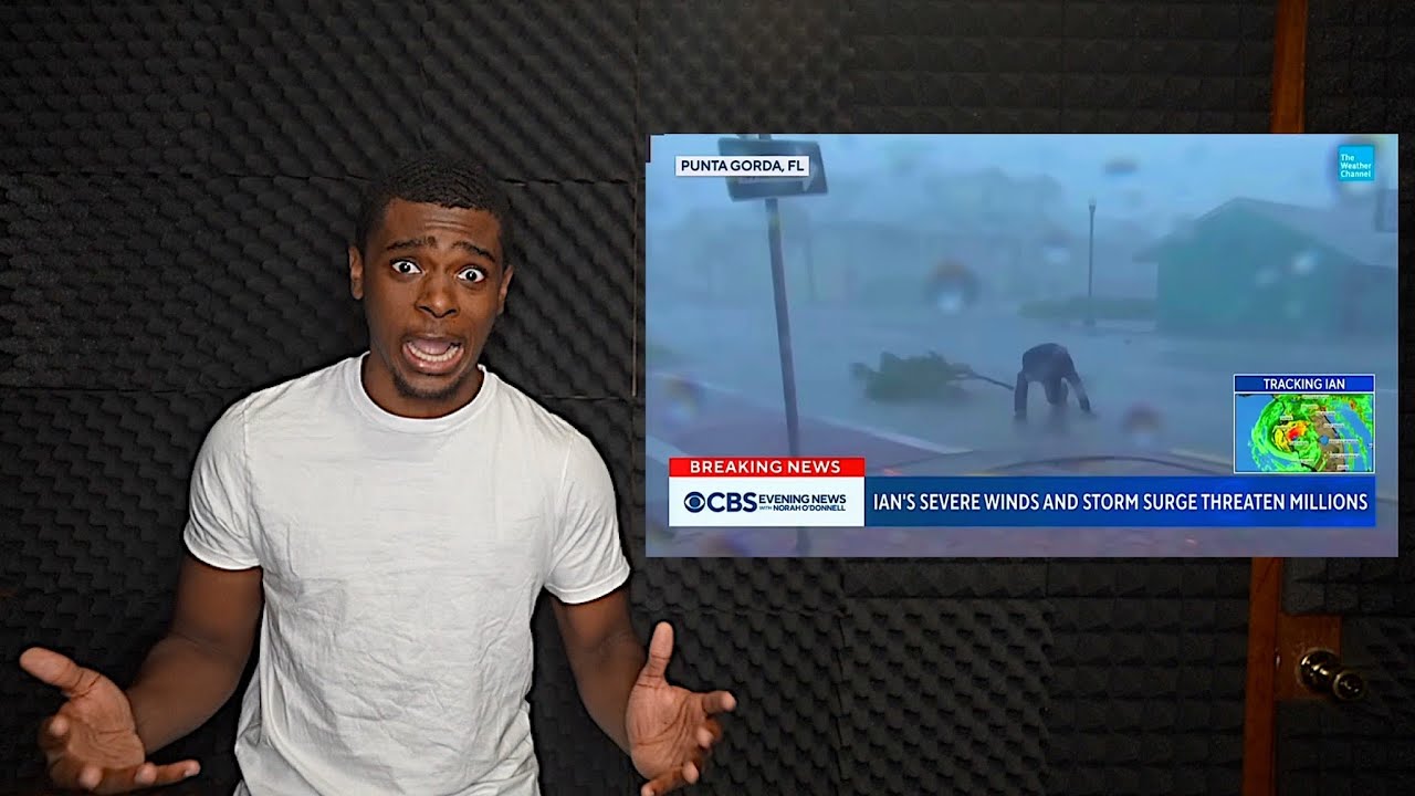 How the news reporters were during hurricane ian - YouTube