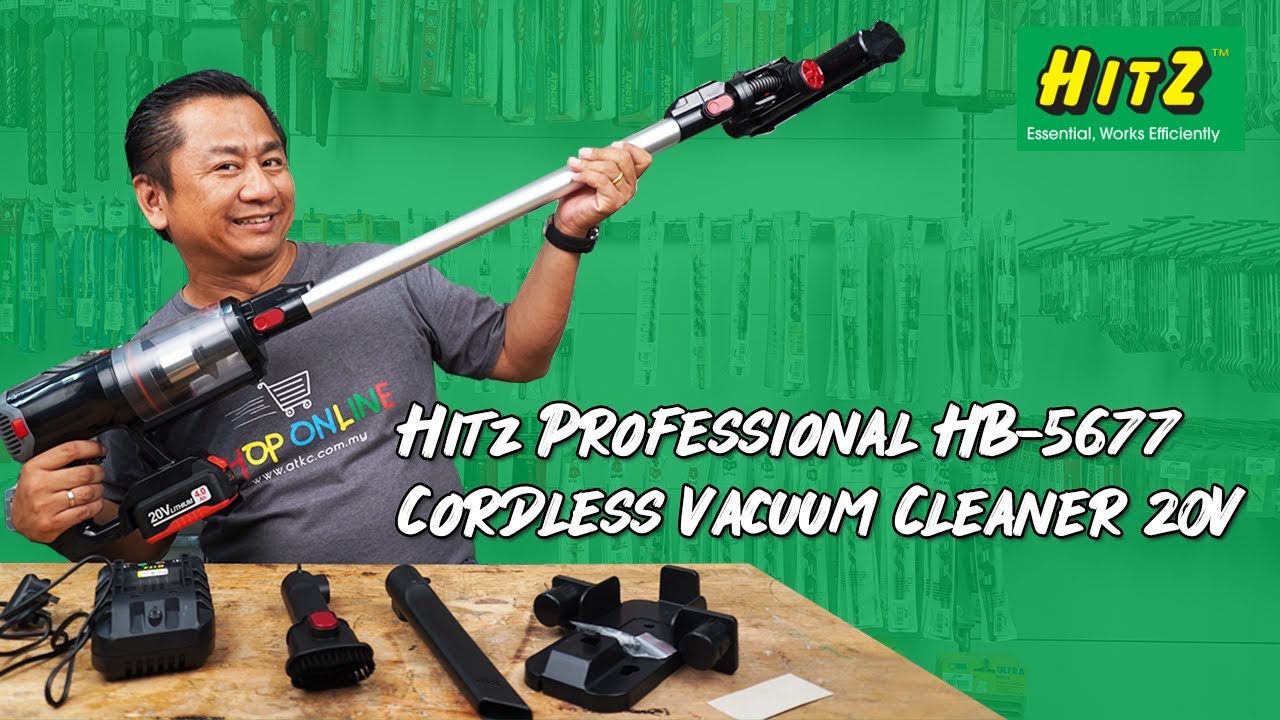 Hitz® Professional HB-5677 Cordless Vacuum Cleaner 20V Brushless Motor ...