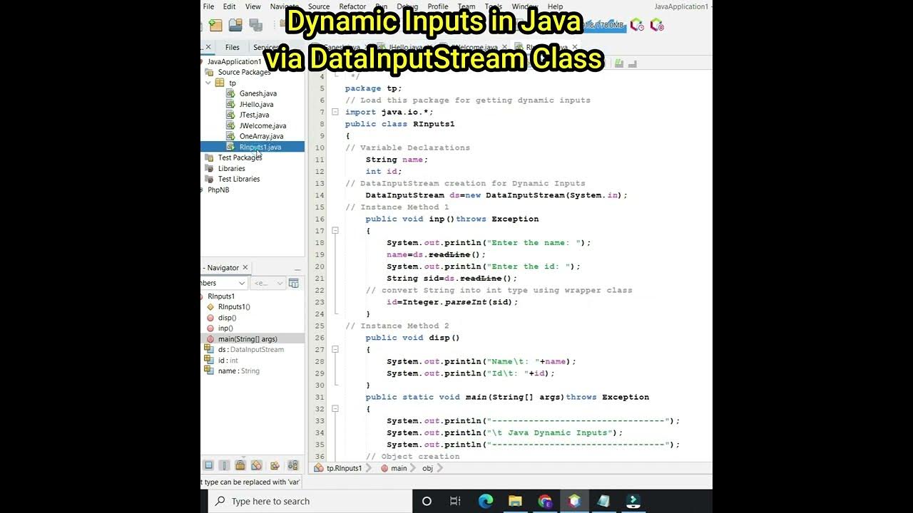 Java Datainputstream Class Getting User Inputs In Java Shorts Elangovan Tech Notes Youtube 