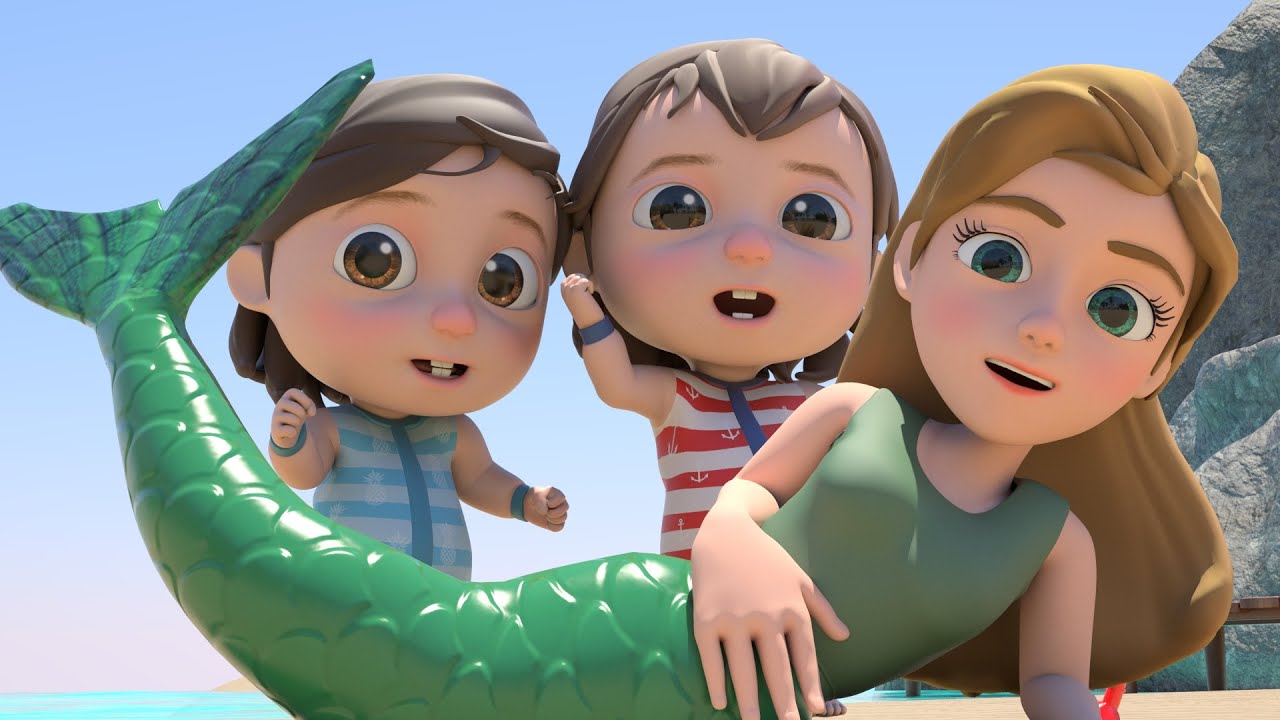 Family Beach Song 🌈 Let's Go to the Beach! Sing Along Kids Songs ...