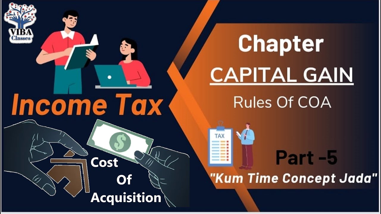 🎯 Capital Gain || Rules Of Cost Of Acquisition || Part-5 || B. Com ...