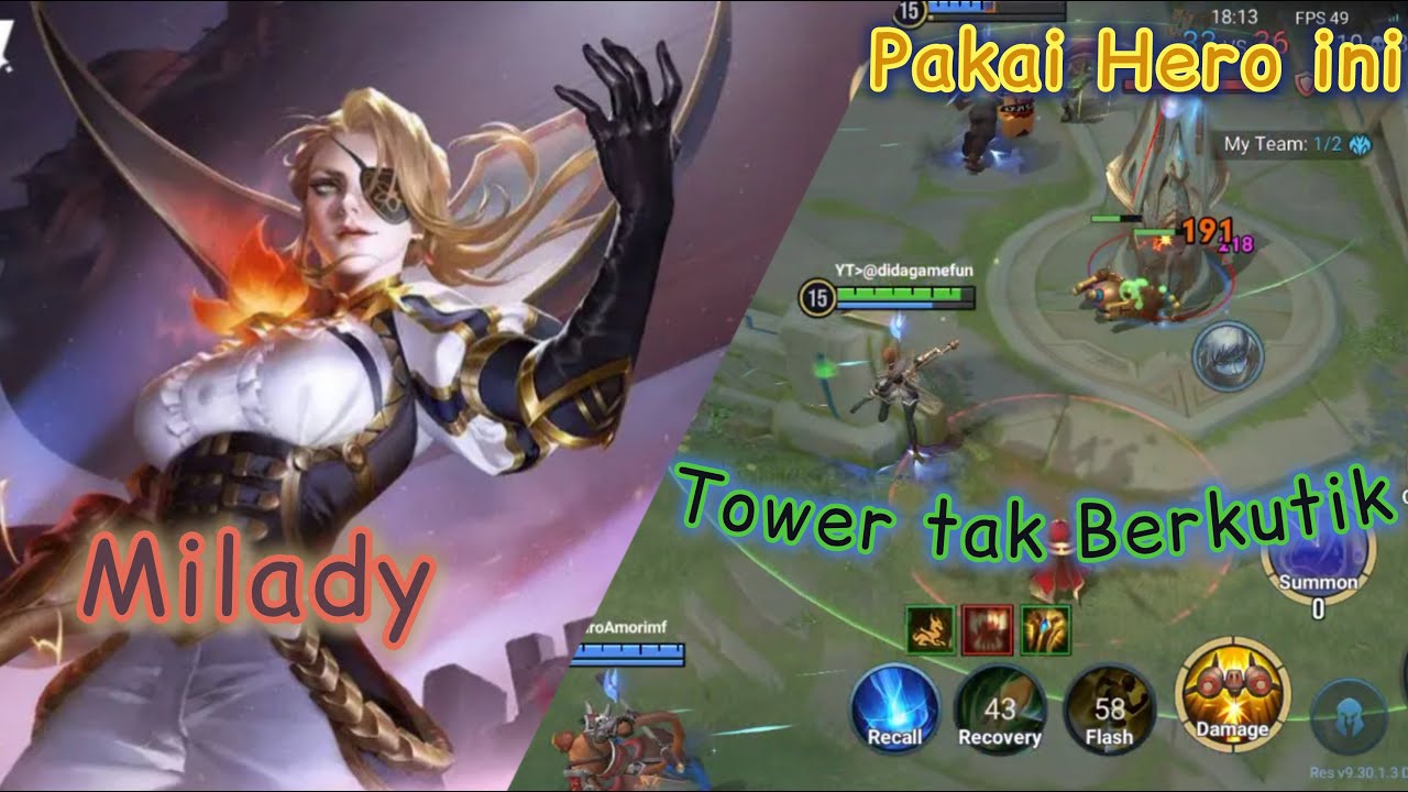 HOK Milad || Pakai nih Hero Enak Push Tower - YouTube