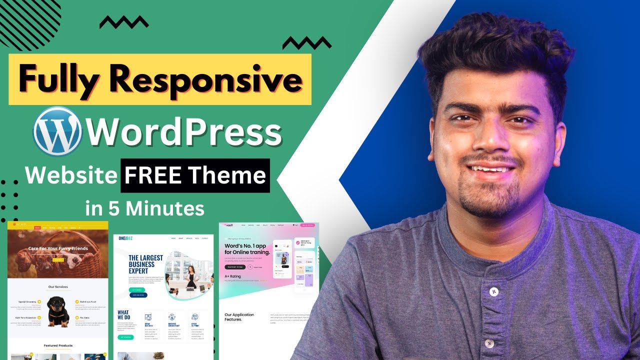 How To Create A Responsive Wordpress Website With Free Theme No Coding Required Beginners
