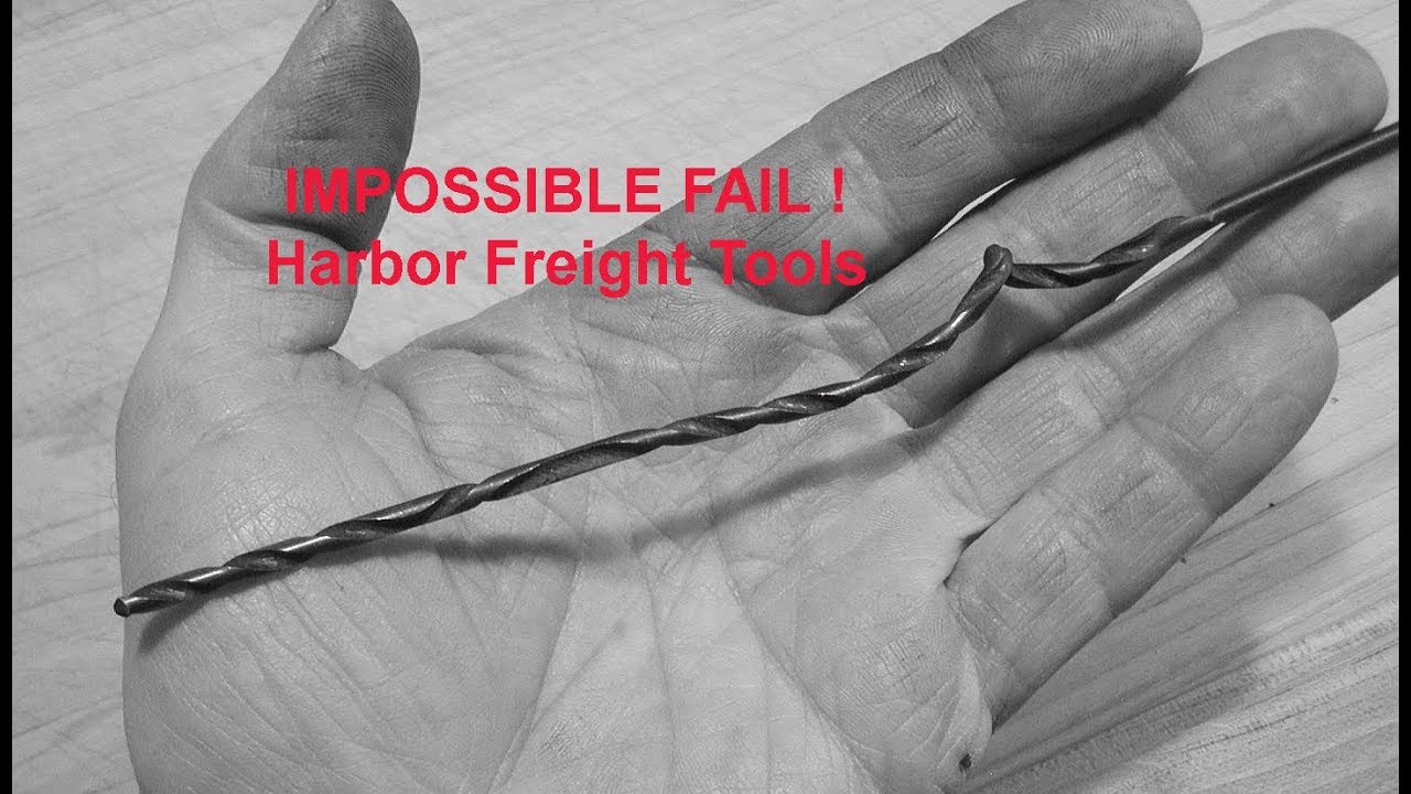 IMPOSSIBLE ! Harbor Freight Drill Bit Epic Fail - YouTube