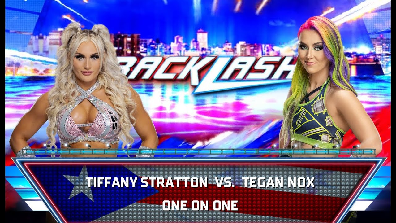 Tiffany Stratton Vs Tegan Nox wwe Backlash Female Match.#wwe #wwe2k24 # ...