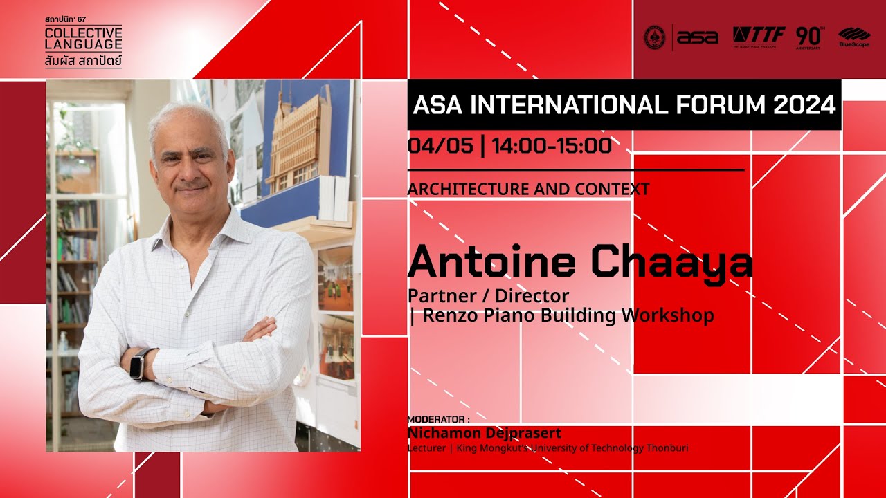ASA International Forum 2024 | Architecture and Context by Antoine ...