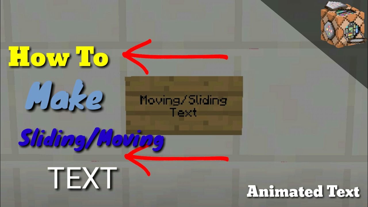 MC Bedrock: How to make sliding/moving text in sign? - YouTube