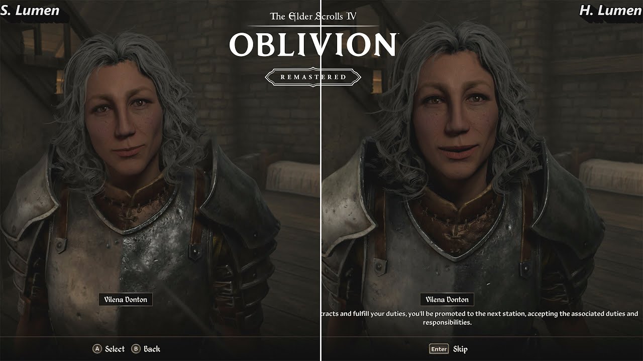 RX 9070 XT - Elder Scrolls IV Oblivion Remastered, S. Lumen VS H. Lumen ...