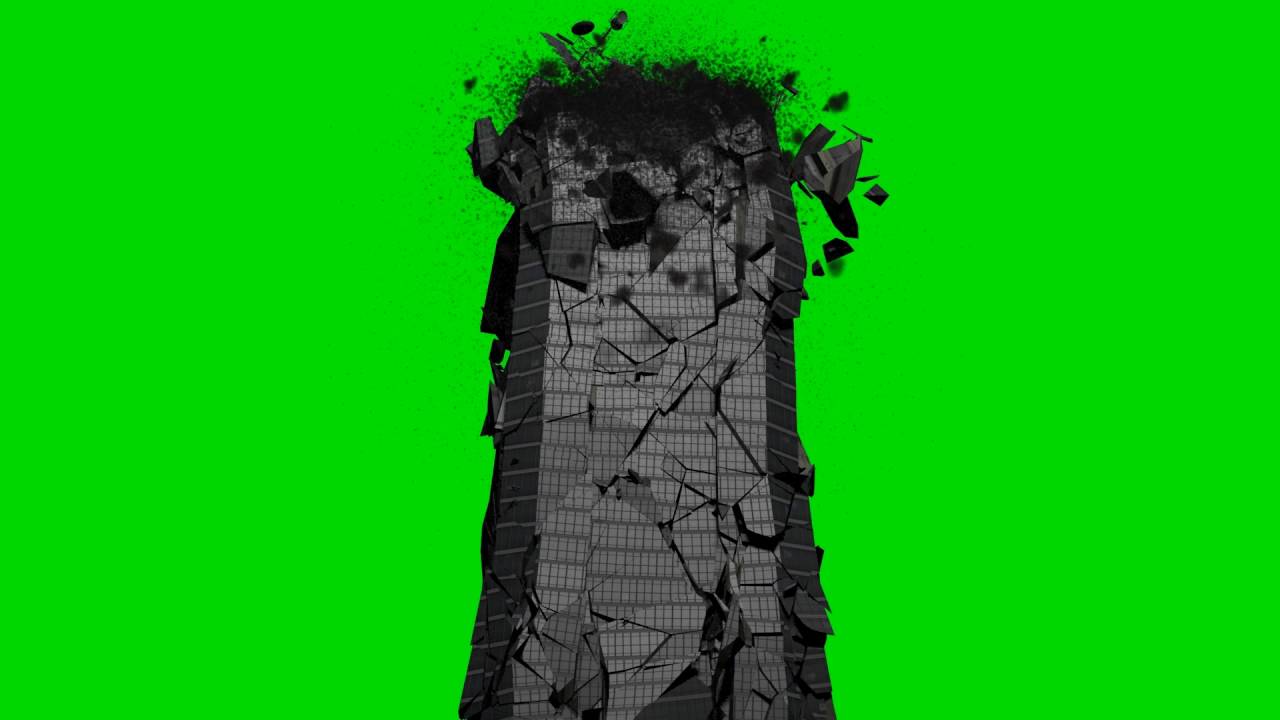 FREE HD Green Screen BUILDING COLLAPSING - YouTube