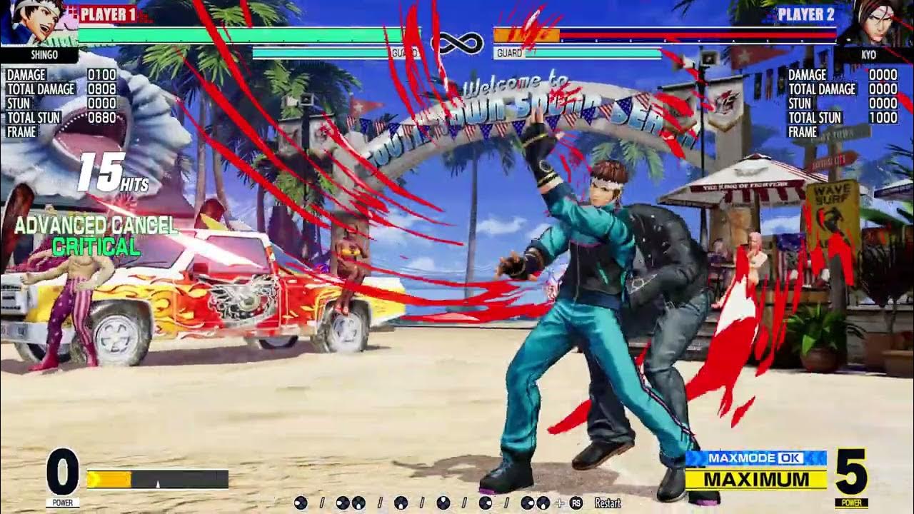 KOF XV Shingo Fullscreen TOD 100% Combo (No Blue Raw Max; Counter Hit Only) - YouTube