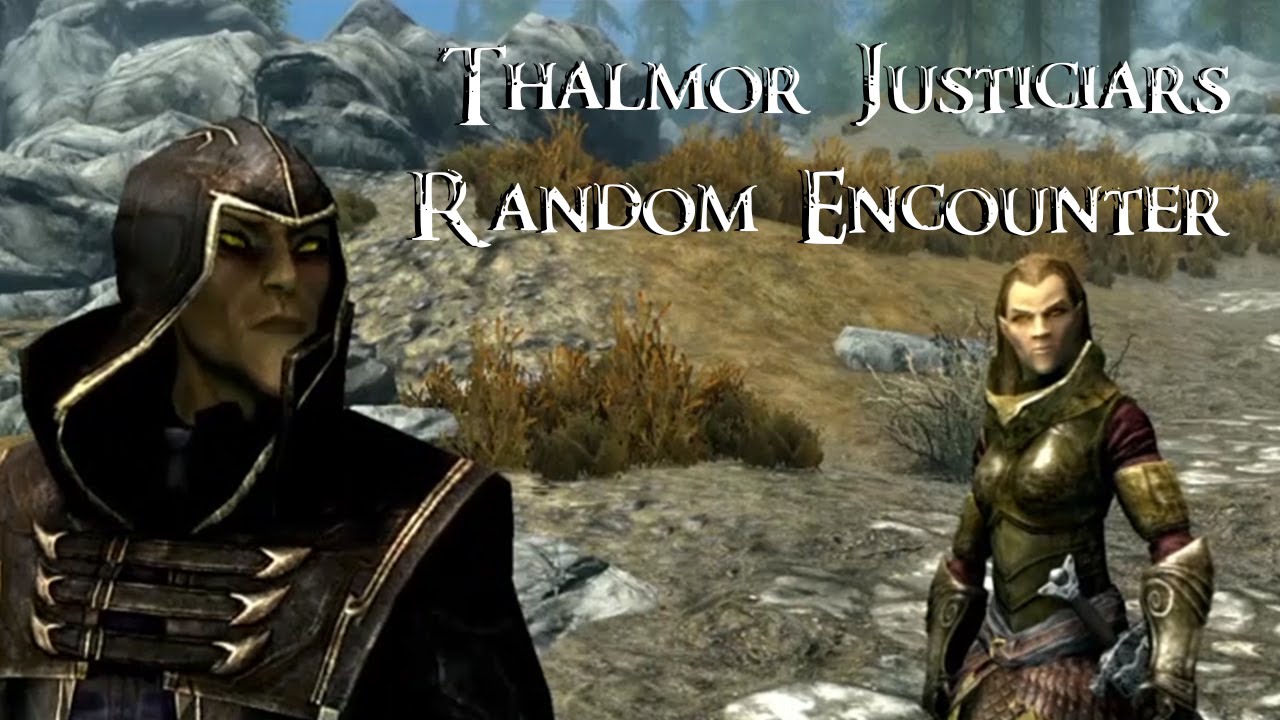 Skyrim - Thalmor Justiciars (Random Encounter) - YouTube