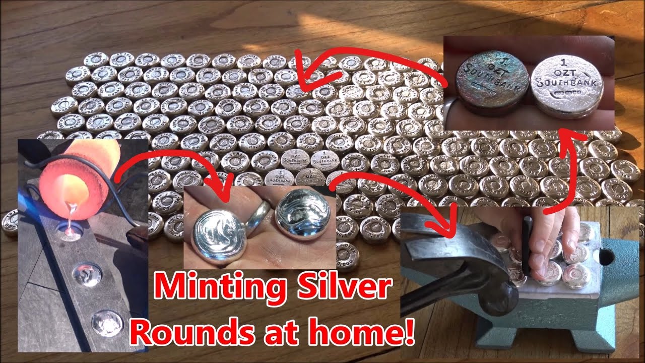 Minting Silver Rounds at Home - Making of 200x 1 oz Silver Rounds for ...
