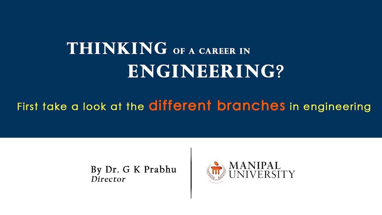 Different Branches of Engineering Explained | Director, Manipal ...