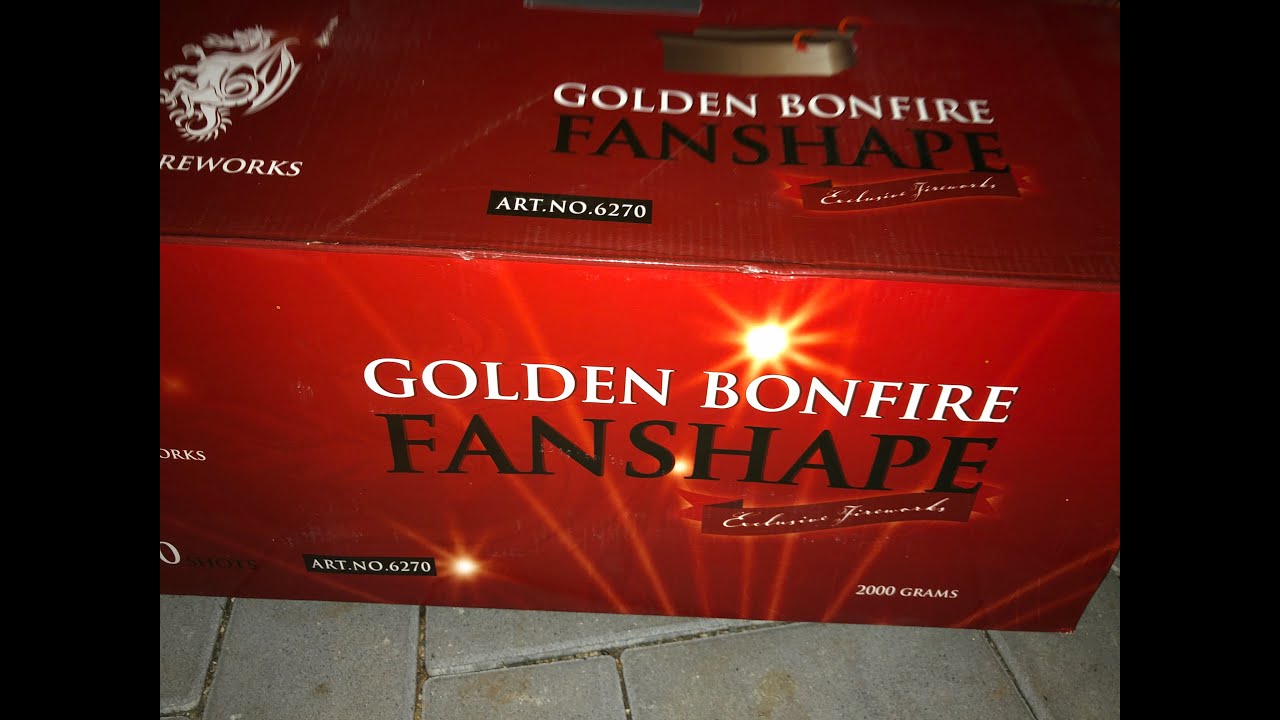 Golden Bonfire Fanshape • Bonfireworks • Oud & Nieuw - YouTube