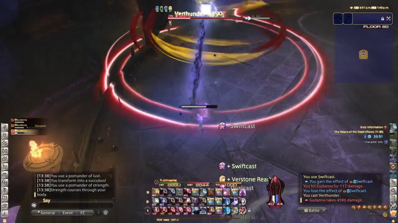Final Fantasy 14 Palace of the Dead Red Mage Solo 1-80 Continuous ...