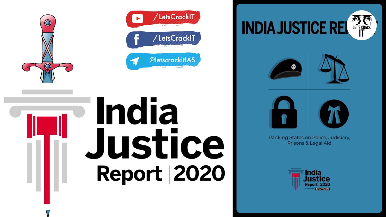 ⚖️ India Justice Report 2020 in Hindi for UPSC PCS | India Justice ...