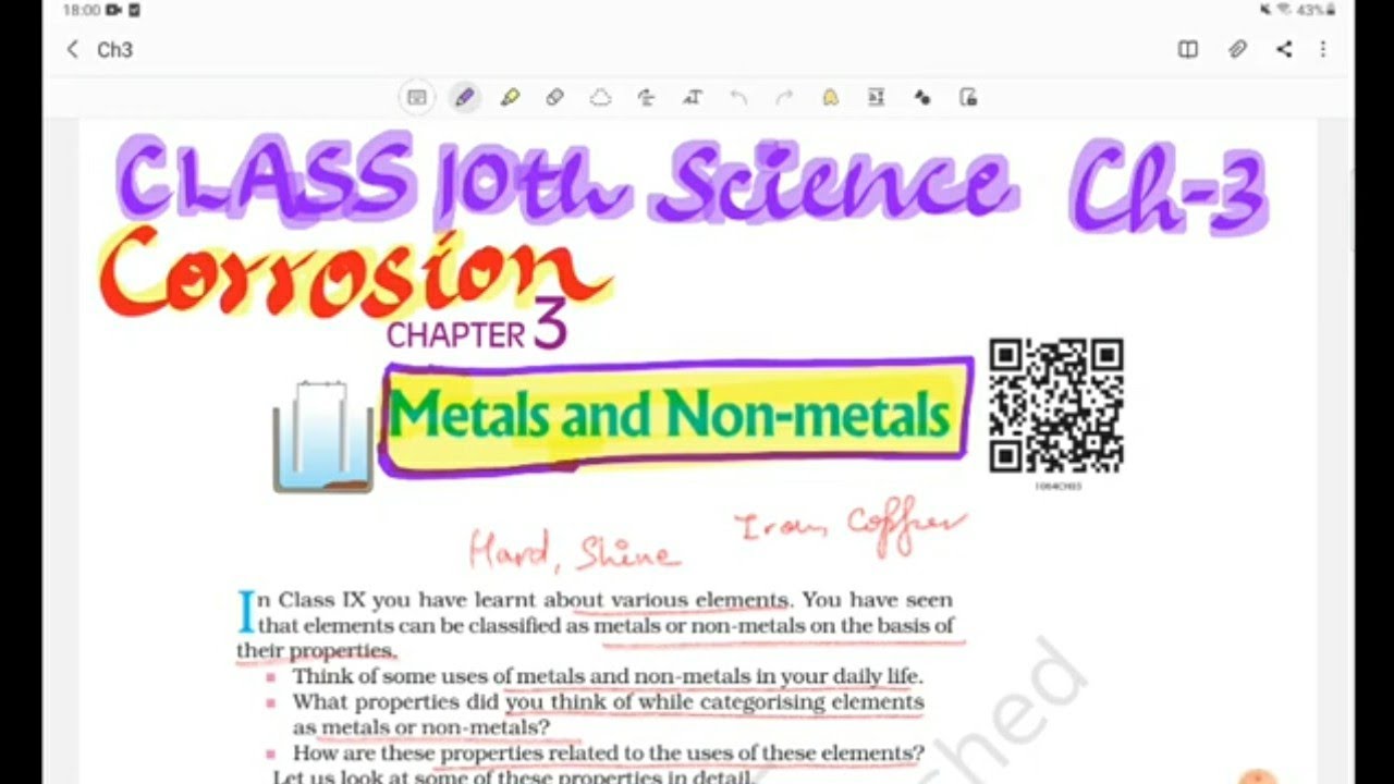 Class10th Science Chapter 3 Metals and Non Metals : Corrosion - YouTube