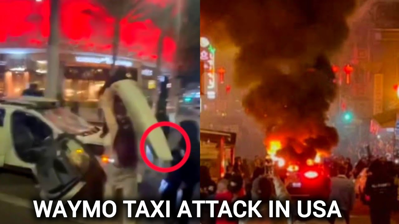 Vandals_attack Waymo driverless taxis in Southern California - YouTube