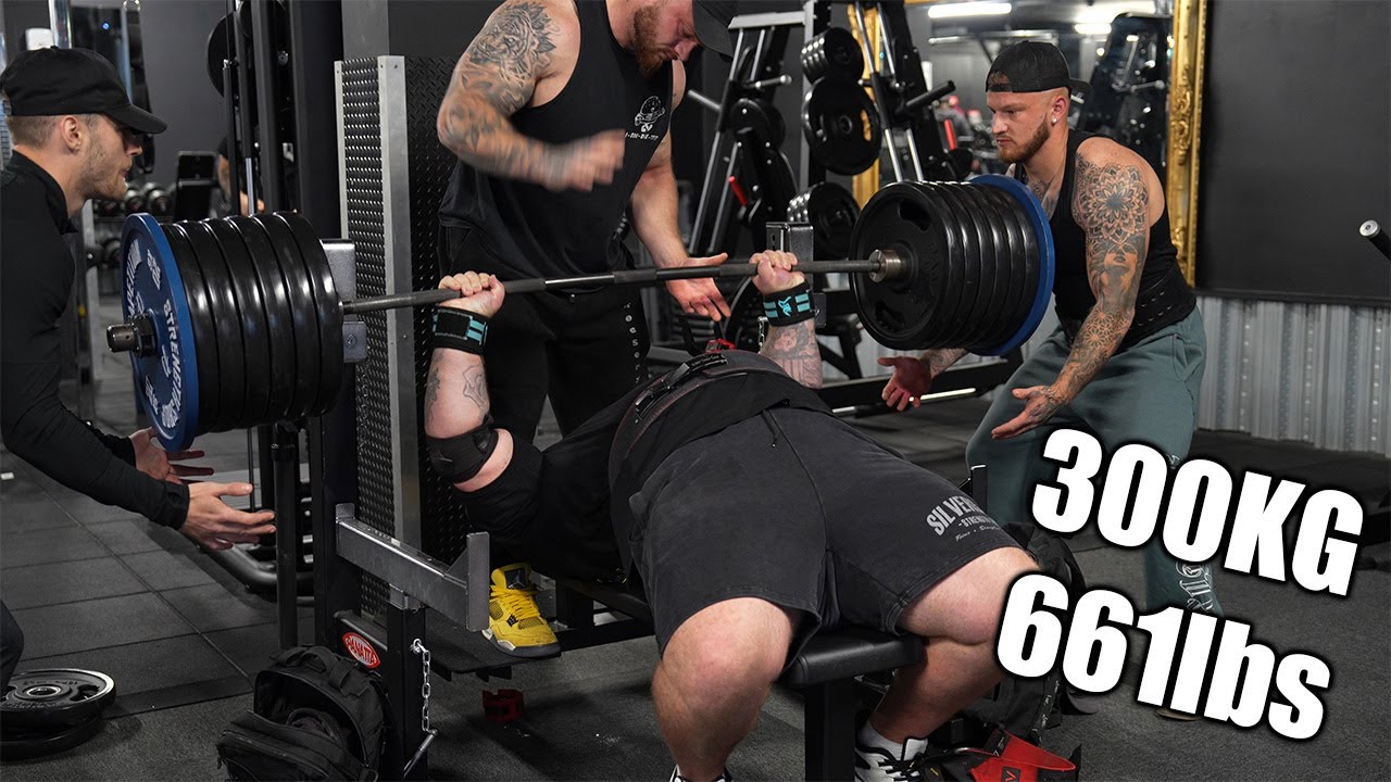 DOUBLE BENCH REP PRS FOR THE BOYS - GYM REAPER, MIKE, JOE - YouTube