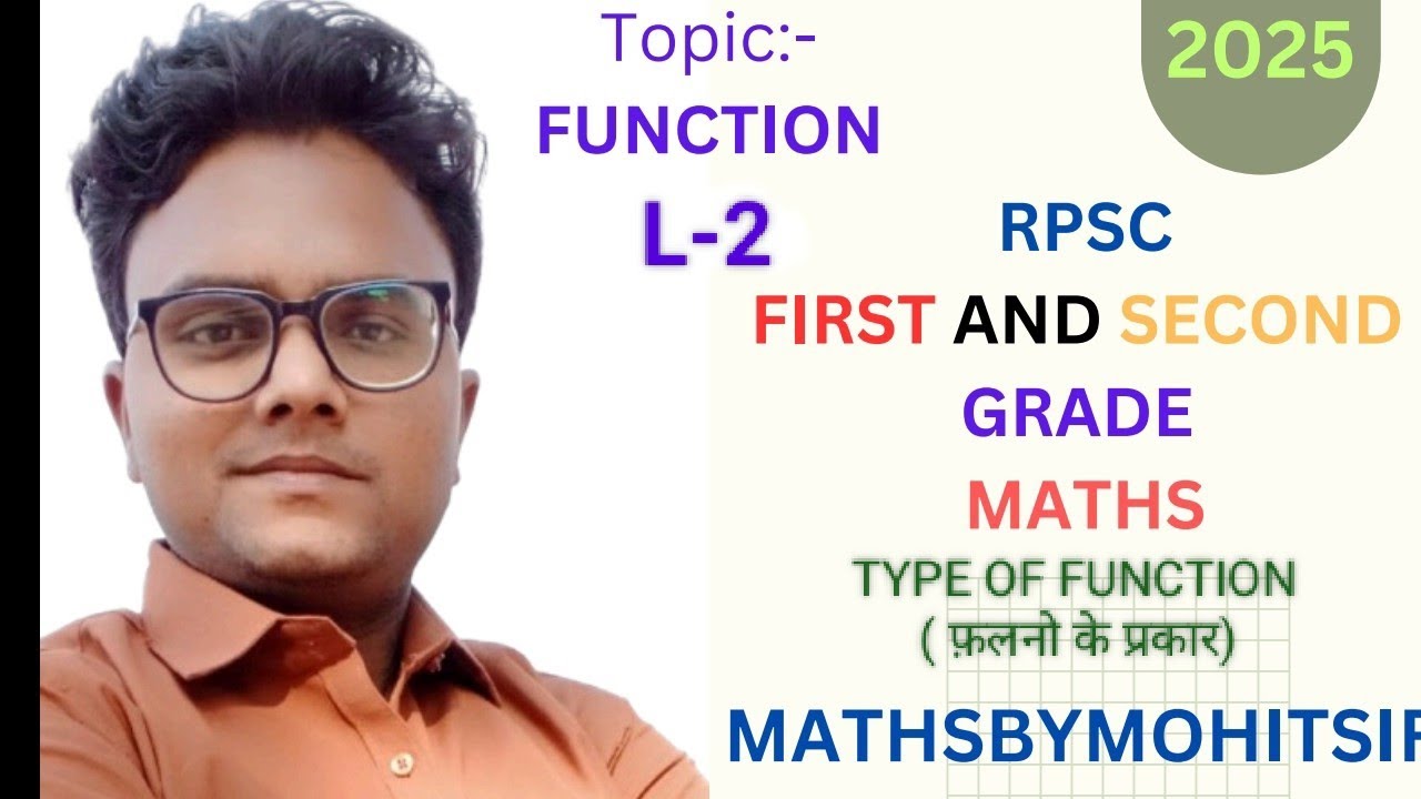 RPSC 1ST&2ND GRADE MATHEMATICS: FUNCTION L–2 #TYPE OF FUNCTION part-1 ...